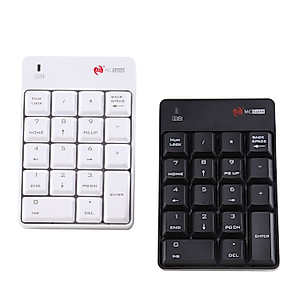 M MC Saite Wireless Numeric Keypad - with Nano Receiver,2.4G 18 Keys Numpad for Laptop Desktop PC Windows (White)