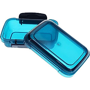 CLRA Set of 6 Plastic Snack Containers with Lock-Top Lids Mini Small Snap Lock Storage Containers 3 White & 3 Blue with BONUS Aolani Gift.