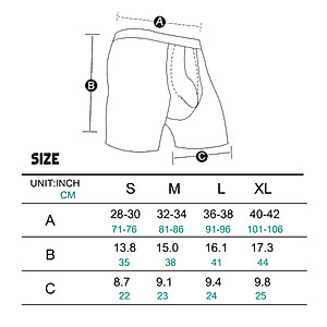 Ouruikia Men's Underwear Boxer Briefs Anti-Chafing Long Leg Mens Boxer Briefs Tagless Boxer Briefs Separate Pouch Large Black/Grey