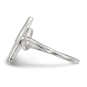 IceCarats 925 Sterling Silver Heart Love Beat Ring Size 8