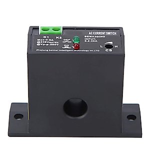 Sensing Switch,Flameproof Adjustable AC Current Sensing Switch 0.2~30A Self-Powered Sensing Switch,for Automatic Industrial Control Equipment (Normally Open)