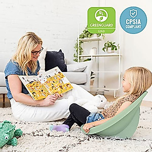 ECR4Kids Leaf Floor Seat, Rocker Chair, Sage/Grey, 6-Piece