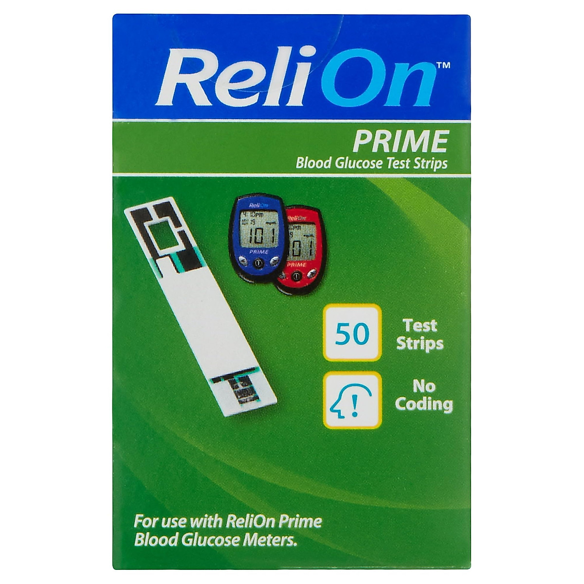 Relion Test Strips - Prime and Platinum Diabetes Glucose Meter 50 Counts (Pack of 1), Boxed by Fusion Shop Store
