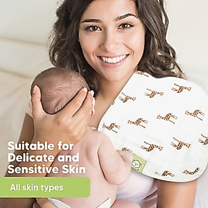 KeaBabies 5-Pack Muslin Baby Burp Cloths and 8-Pack Baby Bibs for Boys & Girls - Machine Washable Newborn Cloth Bib