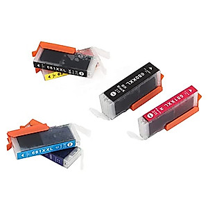 FTVOGUE Multi Color Ink Cartridge Printer Cartridge Replacement for PIXMA TS706 TR7560 TR8560 TS6160 TS6260 (BK BK C M Y PB)