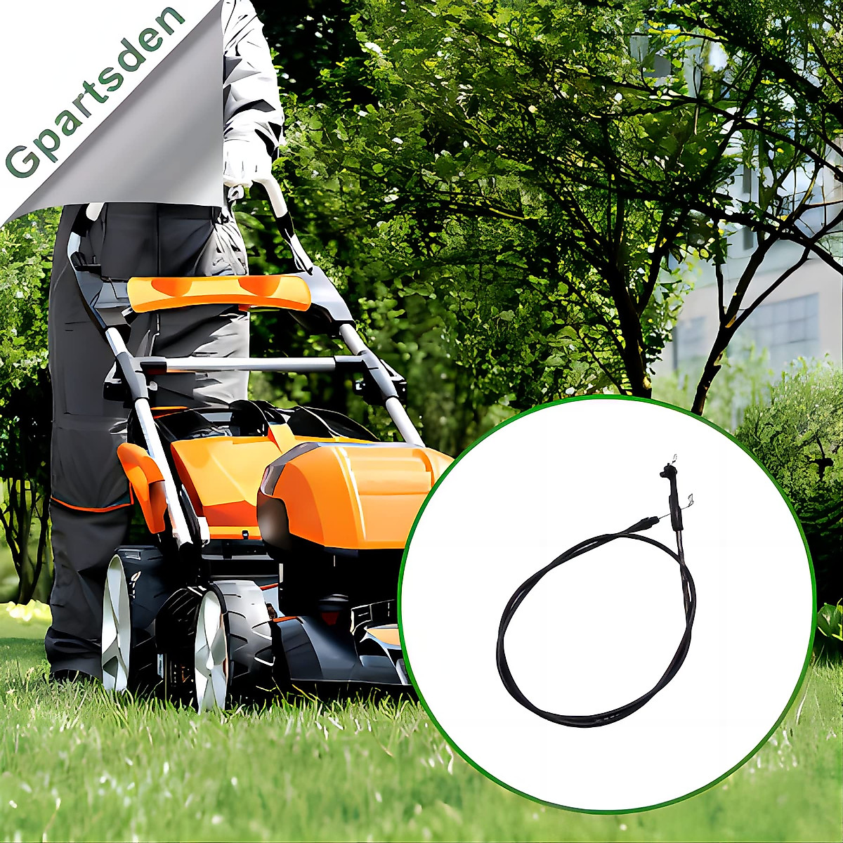 Gpartsden 104-8676 Brake Cable 14759 fits Toro 22" Recycler Lawn Mower 20013 20017 2002-09 Cable Length 58"