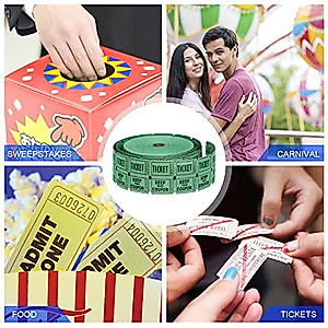 Hovico Raffle Tickets Double Roll - 2000 Ticket Count Per Roll - Raffle Drum Tickets Roll for Bingo Ballot Party