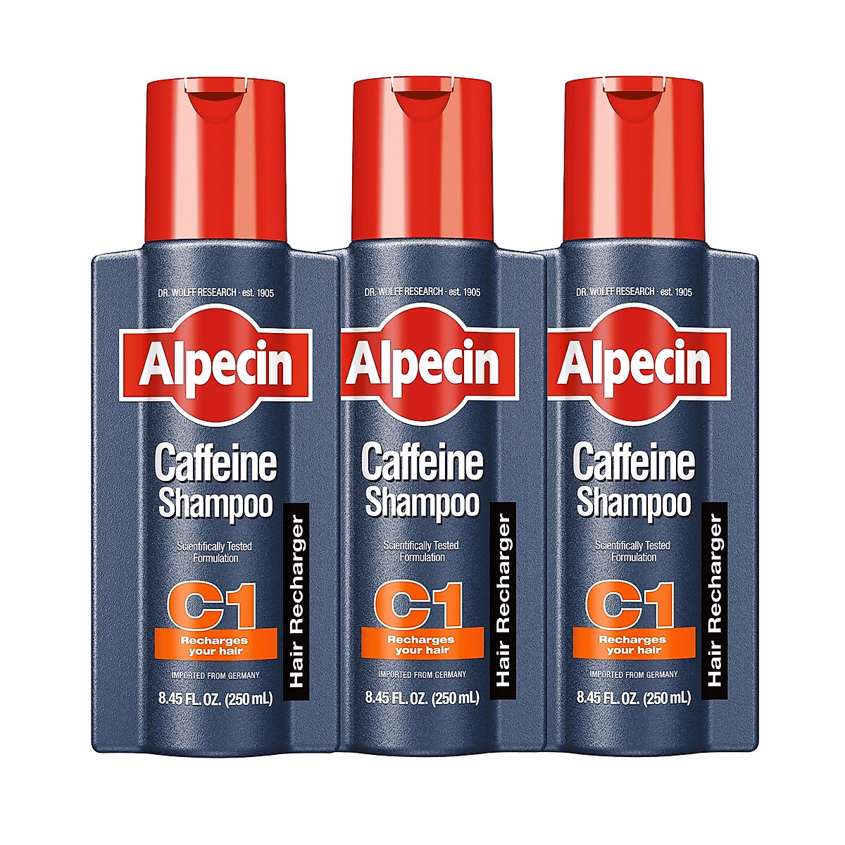 Alpecin C1 Caffeine Shampoo, 8.45 fl oz (Pack of 3)
