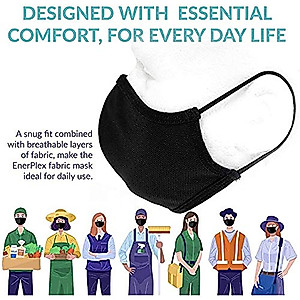 Simpli-Magic Reusable Face Mask, One Size (Pack of 20), Black/White, 20 Pack
