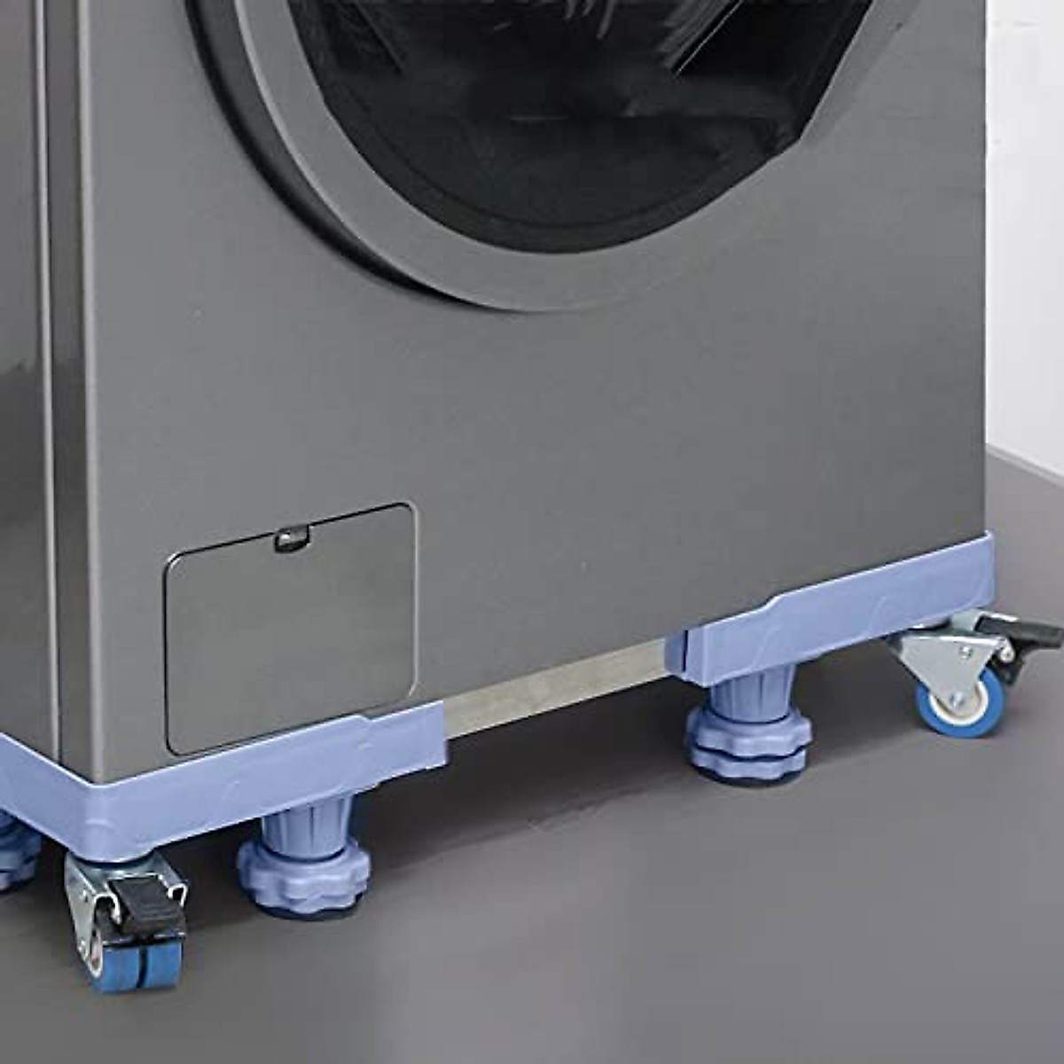 Younaye Fridge Stand,Appliance Dolly,Wheels for Furniture,Moving Cart,with 4×2 Locking Rubber Swivel Wheels and 8 Strong Feet for Washing Machine, Dryer and Refrigerator