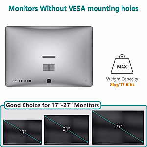 WALI Mount Bracket Adapter Monitor Arm Mounting Kit for Screen 13 to 27 inch, Mounting Holes 75mm and 100mm (UVVEP)