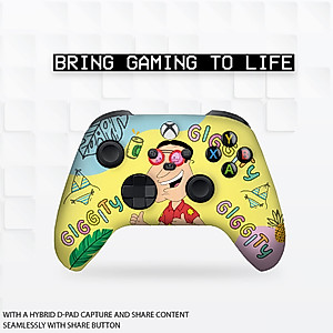 Quagmire Gigity Customised Wireless Controller for Xbox by BCB. Original Xbox Controller Compatible with Xbox One / Series X & S Console. Customized with Water Transfer Printing (Not a Skin)
