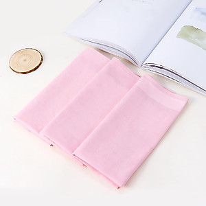 HOULIFE Men's Cotton Handkerchiefs, Solid Color 60S Soft Cotton Hankies for Men Women 6/12PCS 15.7"×15.7" (Pink, 12 PCS)