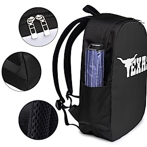 VNCXCNCN I Love TEXAS Laptop Backpack Classic Backpack Band Elements Travel Backpack Sports Backpack With USB port