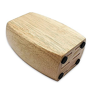 IDEAL ERA Farmhouse Kitchen Decoration Knife Block For Steak Knives 5 Inch Utility Knives 6 Piece Slot Organizer Durable 100% Natural Wood 3.7x2.4x5inches, Light Brown (D-01)