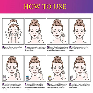 TUBeauty Eyelash Perming Full Kit, Upgraded Professional Eyelash Perming Eye Lashes Extension Perming Kit Nutritious Eyelashes Curling Lash Lift ICONSIGN (Glue Upgraded Version)