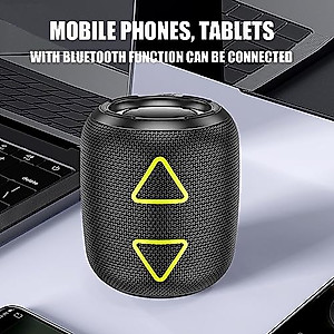 TGUCITESEN Bluetooth Portable Speaker,Wireless Bluetooth Speakers V5.1USB Card,Wireless Speakers with Bluetooth,Micro SD Card,for Outdoor,Travel,Beach,Camping,Indoor Black (X1)