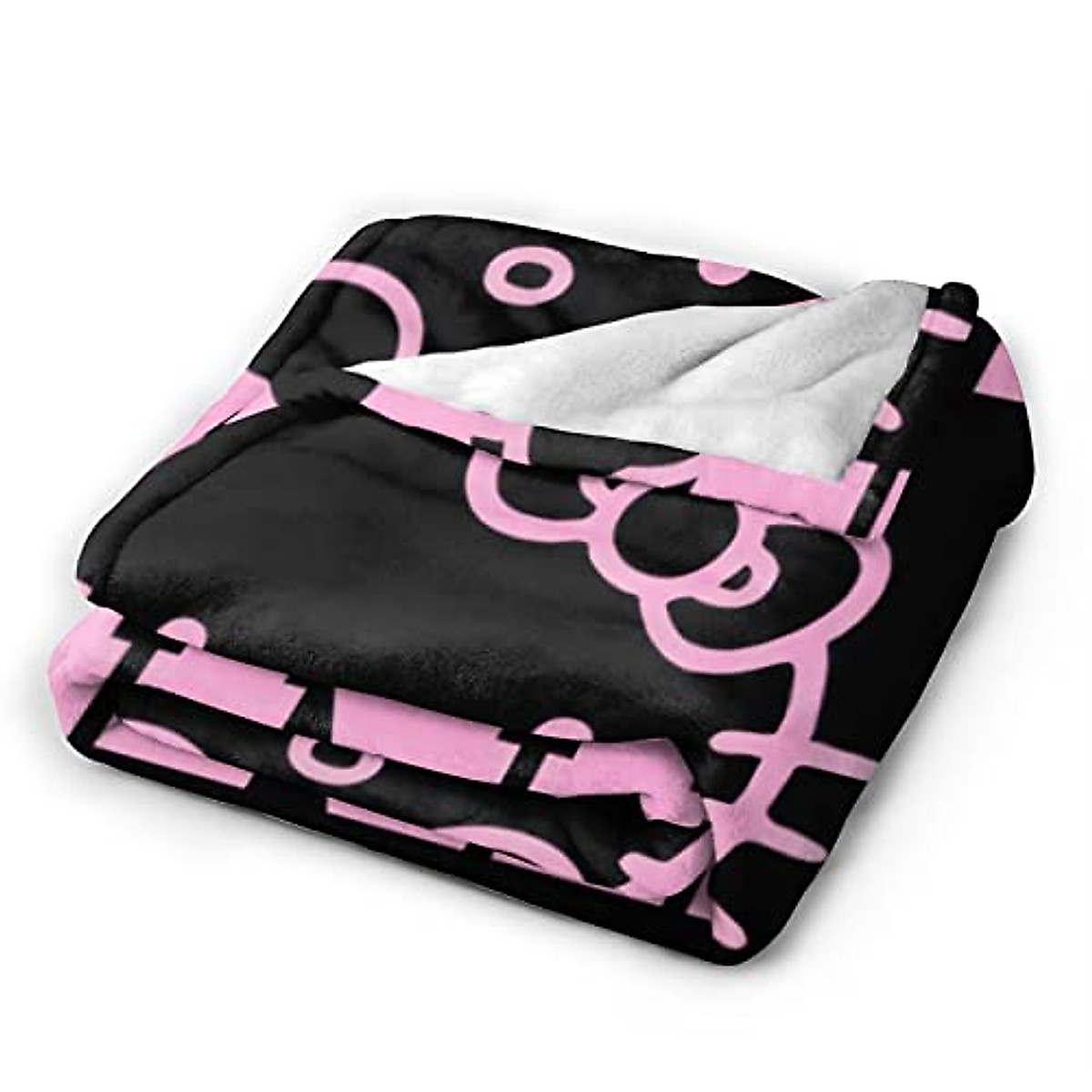 Lightweight Throw Blanket Ultra Soft Velvet Blanket Bed Blankets Quilt Durable Home Decor Blanket Sofa Blanket Carpet 50"x40" Cartoon Pink Kitty Cat (112)