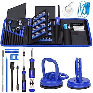 STREBITO Precision Screwdriver Set 191-Piece + 2-Piece Suction Cups Bundle, LCD Screen Remover for Computer, iPhone, Laptop, Cell Phone, Macbook, PS4/5, Tablet and Electronics Repair