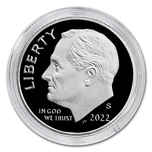 2022 S American Silver Proof Dime Coin (in Capsule) with Certificate of Authenticity 10¢ Seller Proof