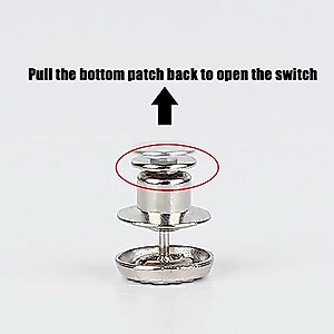 Adjustable Jeans Button Pin，No Need to Sew Jeans Button Needles，Waist Jeans Button Tightener for Women Man. (Gun)