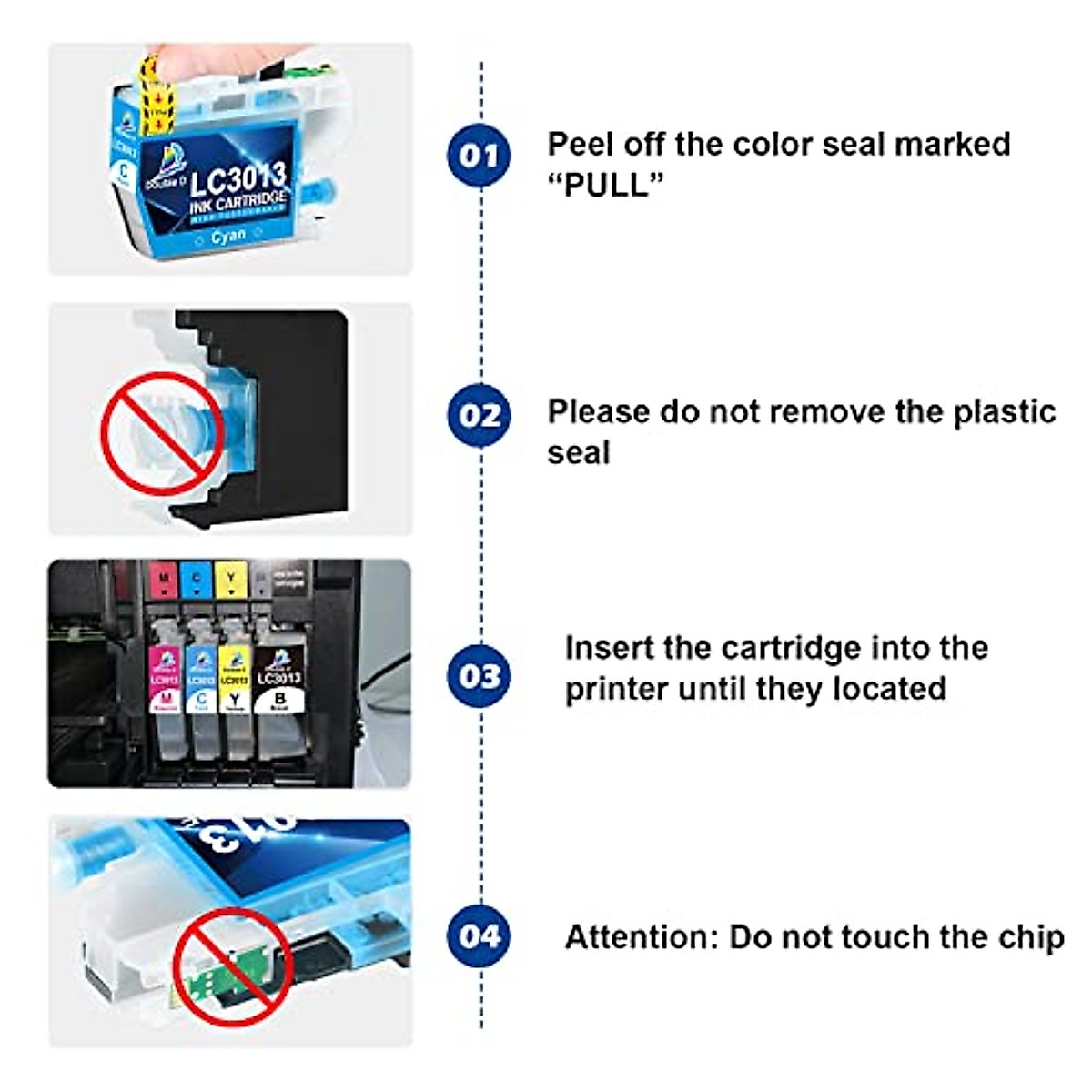 DOUBLE D LC3013 Ink Cartridges Compatible Replacement for Brother LC3013 LC3011 High Yield for Brother MFC-J491DW MFC-J497DW MFC-J895DW MFC-J690DW Printer (3 Black,2 Cyan,2 Magenta,2 Yellow) 9 Pack