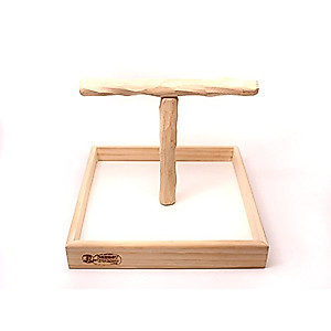 Deluxe Large Tabletop NU Perch - Parrot T Perch Stand Large