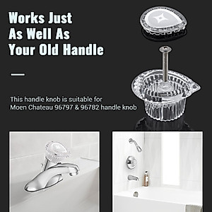 Shower Knob Handle Kit for Chateau Collection, Replacement Shower Knob Handle Compatible with Moen 96782/96791/96797/98039 Faucet Handle Kit, Fits for Moen Chateau Tub and Shower/Bathroom Sinks