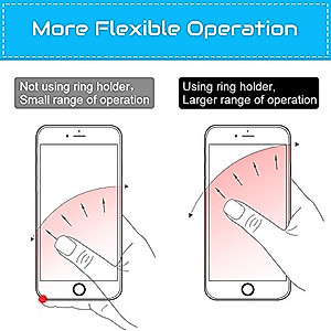 360 Rotation Cell Phone Ring Holder Stand,Finger Ring Grip with Car Mount Hooks for Smartphones and Tablets-Blooming Mandala Blue Large Scale