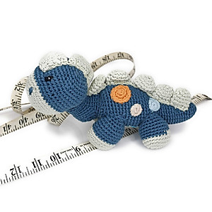Pebble | Handmade Dinosaur - Blue | Organic Cotton | Crochet | Fair Trade | Pretend | Imaginative Play | Stegosaurus | Machine Washable