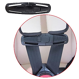Seat Chest Harness Clip Seat Safety Belt Clip Buckle Universal for Kids Baby Carseat Adjustable Guard (Black)