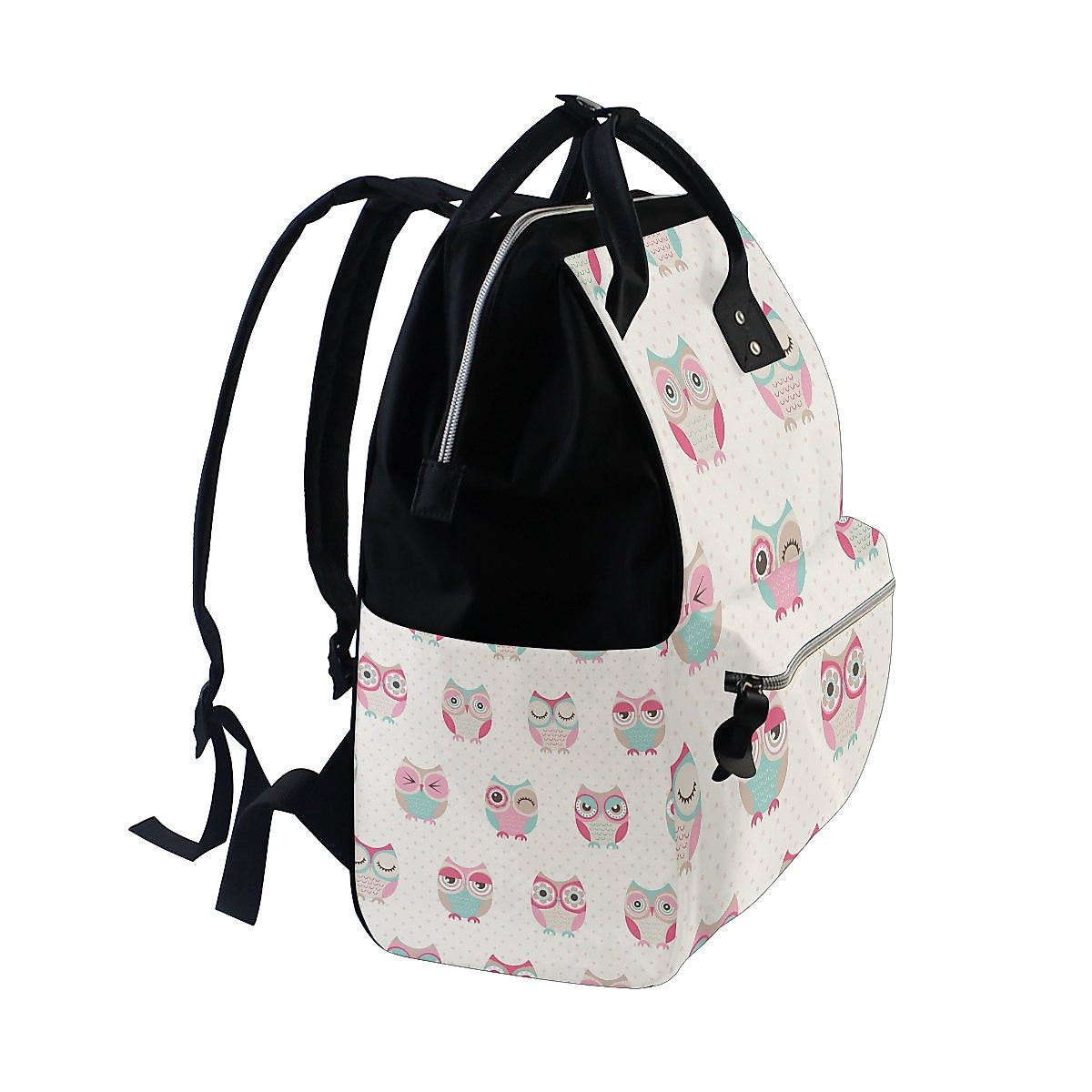 MAPOLO Owls Diaper Backpack Large Capacity Baby Bag Multi-Function Nappy Bags Travel Mom Backpack for Baby Care…