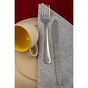 Neolino 100% Cotton Premium Quality 20 x 20 Inches Dinner Napkins, Set of 12 Black Chambray Cloth Napkins with Mitered Corners, Durable Hotel Quality, Pre-Washed