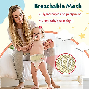 Umbilical Hernia Belt Baby Belly Button Band Infant Newborn Belly Support Band Wrap Baby Abdominal Binder Umbilical Truss Cord Adjustable Navel Band - Medium