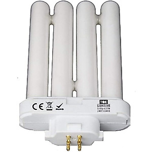 TBE LIGHTING 27w PLS Energy Saving Daylight Bulbs for High Vision Reading Lamps 4-pin GX10Q-4 Quad Tube
