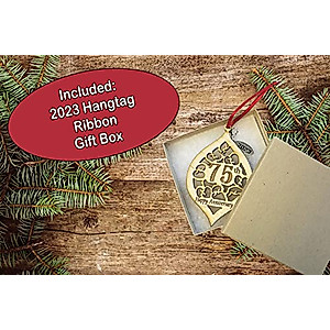 50th Anniversary Ornament 2023 - Happy Anniversary Ornament, Beautiful Laser Cut Wood Detail - Comes in a Gift Box so It's Ready for Giving (50th Anniversary 2023)