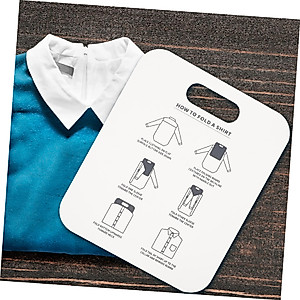 HOMOCONO 2pcs Shirt Folding Board Shirt Folder Board Adult Shirt Folding Cardboard Folding Board for Shirt Folding Tray Garment Folding Board Ironing Board Portable Clothes Folder White Pp