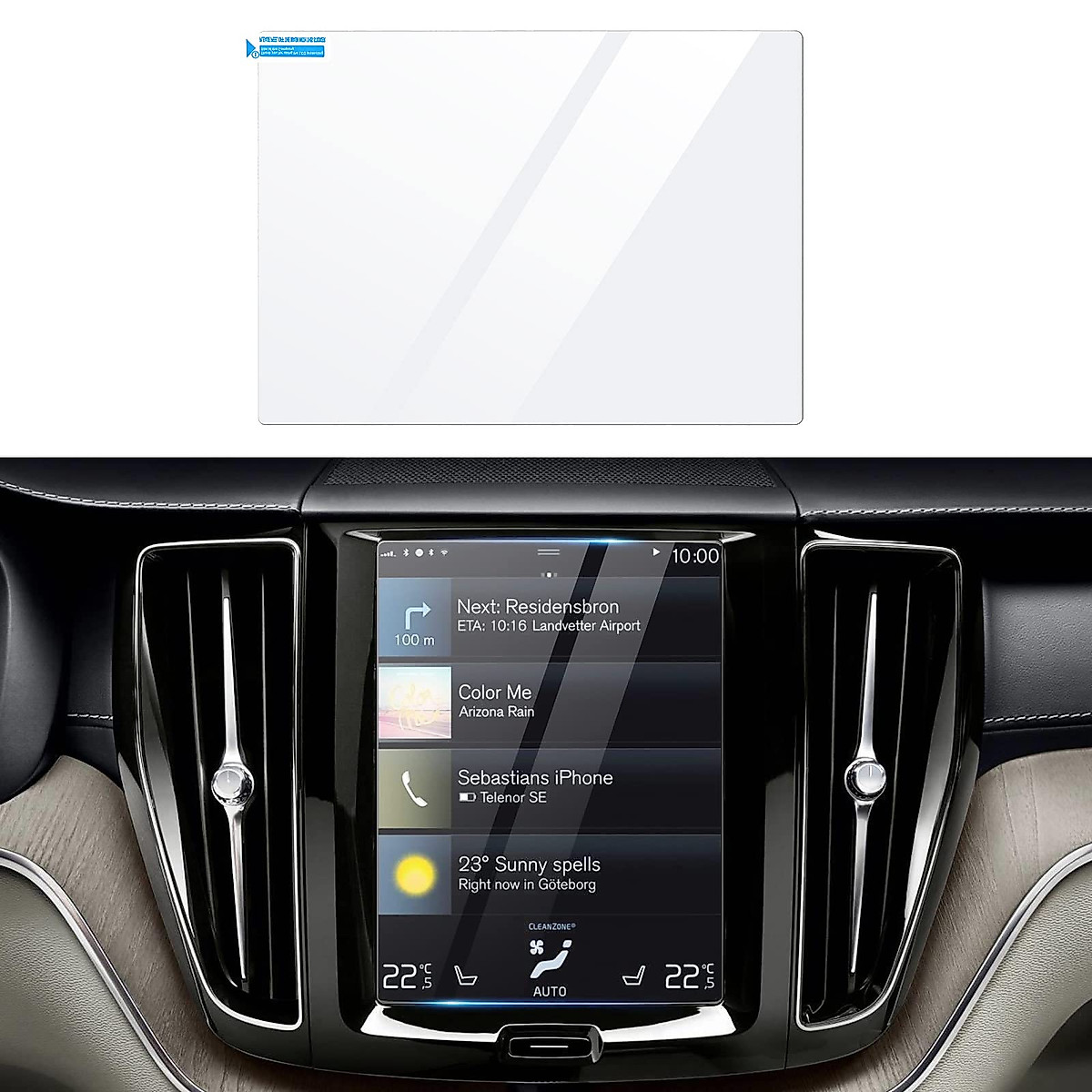 Autorder Screen Protector for 2016-2023 2024 2025 Volvo V90 XC90 S90 XC60 V60 S60 XC40 Accessoreis Tempered Glass 9H Navigation Touchscreen Protective Film(8.7-Inch)