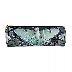 QICENIT Butterfly Pencil Case for Women Pen Pouch Cylinder Small Carrying Box for Adult With Smooth Zipper Simple Durable Lightweight for Office Organizer Storage Bag