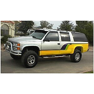 Bushwacker Cutout Pocket/Rivet Style Rear Fender Flares | 2-Piece Set, Black, Smooth Finish | 40010-11 | Fits 1988-1999 Chevrolet C/K 1500, R2500; 1997-1999 Tahoe; 1995-1997 Yukon; 1992-1994 Blazer