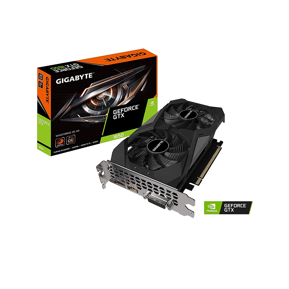 Gigabyte GeForce GTX 1650 D6 WINDFORCE OC 4G Graphics Card, 2X WINDFORCE Fans, 4GB 128-Bit GDDR6, GV-N1656WF2OC-4GD Video Card