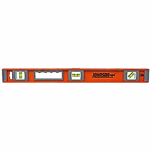 Johnson Level & Tool 1254-2400 Magnetic Heavy Duty I-Beam Aluminum Level, 24", Orange, 1 Level