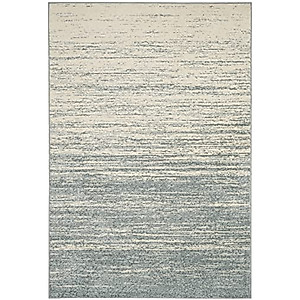 SAFAVIEH Adirondack Collection Accent Rug - 4' x 6', Slate & Cream, Modern Ombre Design, Non-Shedding & Easy Care, Ideal for High Traffic Areas in Entryway, Living Room, Bedroom (ADR113T)