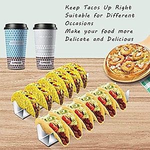 Taco Holder,Stainless Steel Taco Holder Stand Tray for Oven Soft Or Hard Tacos Meats or Tortilla Rack,Taco Truck Tray Style Rack,Holds Up to 6 Tacos Each