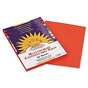 Pacon, Construction Paper, 9 x 12, Orange, 50 Sheets/Pack, Case of 6 Packs