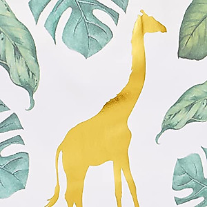 Juvale 12 Pack Safari Thank You Bags with Tissue Paper, Wild One 1st Birthday Themed Decorations for Girls and Boys (8 x 9 x 4 In)