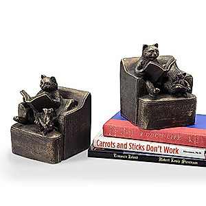SPI Home Reading Friends Cat & Mouse Bookends Pair