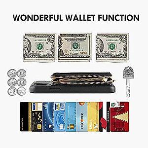 ZVE Case for Apple iPhone XR, 6.1 inch, Wallet Case with Crossbody Strap Credit Card Holder Slot Handbag Purse Wrist Zipper Strap Case Cover for Apple iPhone XR 6.1 inch - Black