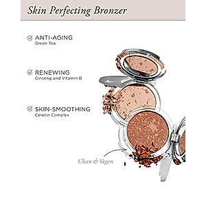 PÜR MINERALS Bronzing Act Matte Bronzer Powder - Illuminating Bronzer For Face & Body Contour - Brightening Bronzer Makeup For Natural-Looking Glowing Skin - Vegan, Cruelty-Free Bronzer