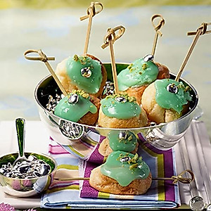 300PCS 4 Inch Bamboo Cocktail Picks, Bamboo Knot Picks, Cocktail Skewers, Bamboo Sticks food Toothpicks for Appetizers, Toothpicks for Events and Party Supplies